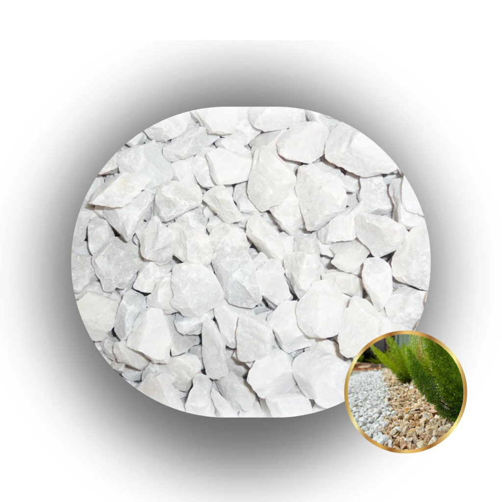 Pedra Seixos Brita Branca N°1 20kg - Plamacol