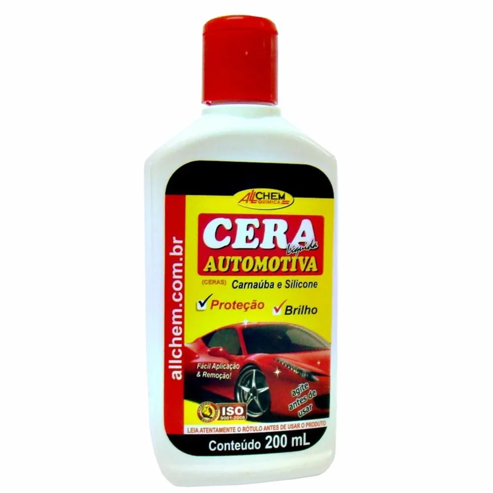 Cera Automotiva Líquida 200ml - Allchem - Plamacol